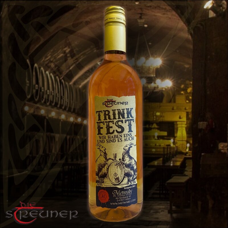 DIE STREUNER "Trinkfest" Original 0,75l 12%vol - Met Honigwein Shop
